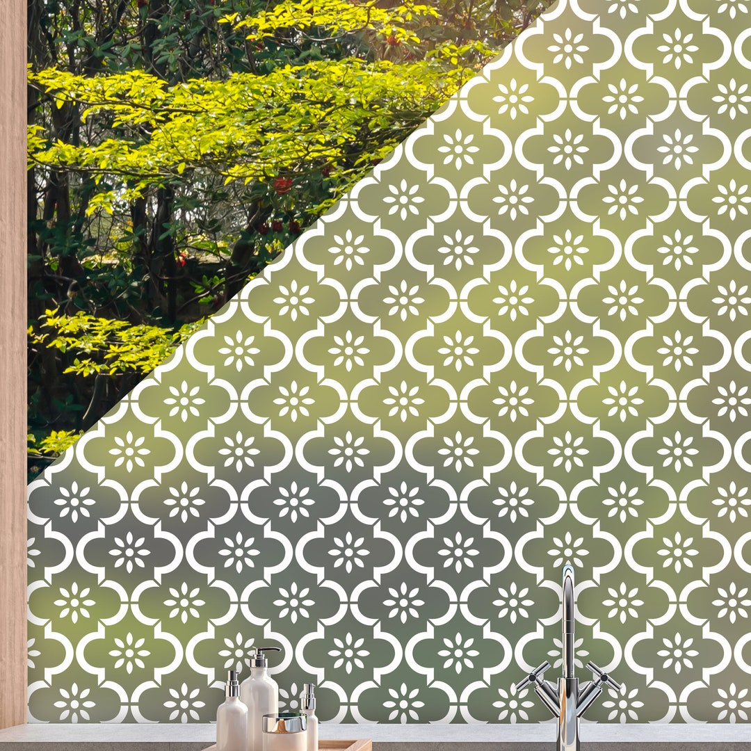 Moroccan Window Film - Frosted Privacy Window Panel - Dizzy Duck ...