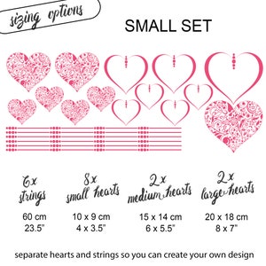 Pink Heart Window Decal for Business - Valentines Day Heart Bauble Shop ...