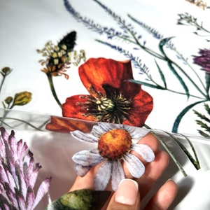 2x Flower Meadow Window Decal Corners - Decorative Botanical Floral ...