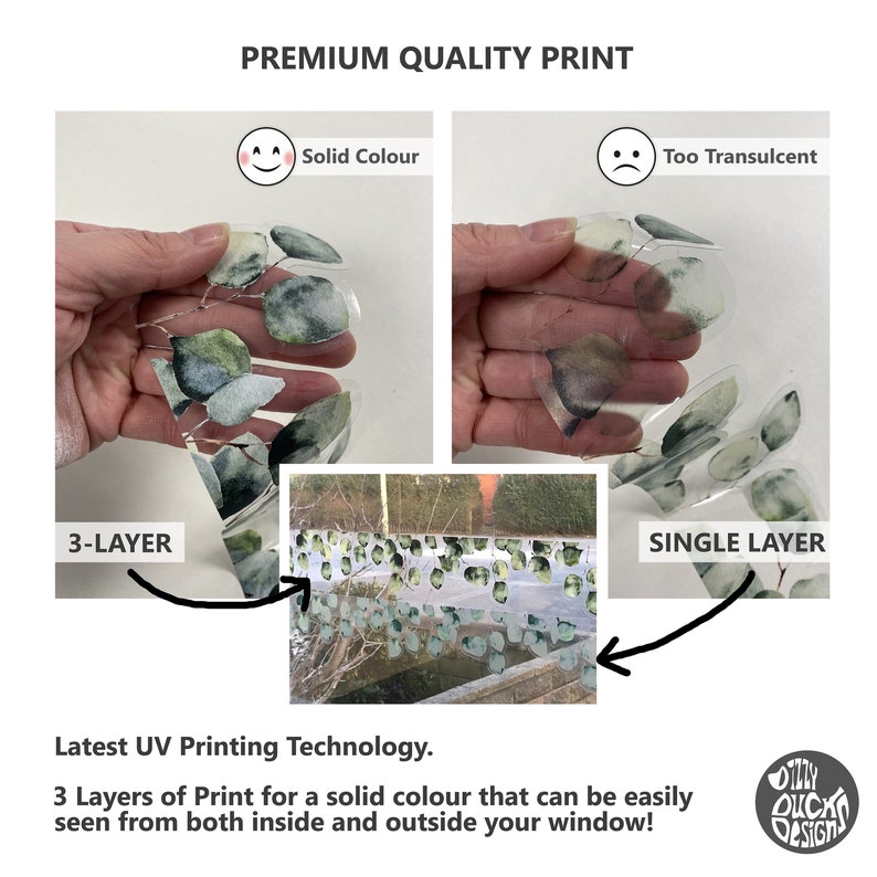 Dizzy Duck 5 X Plant Window Decals | Reusable Window Cling | Water ...