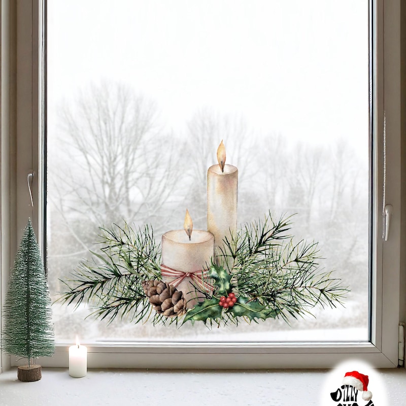 Candle Window Decals - Etsy UK