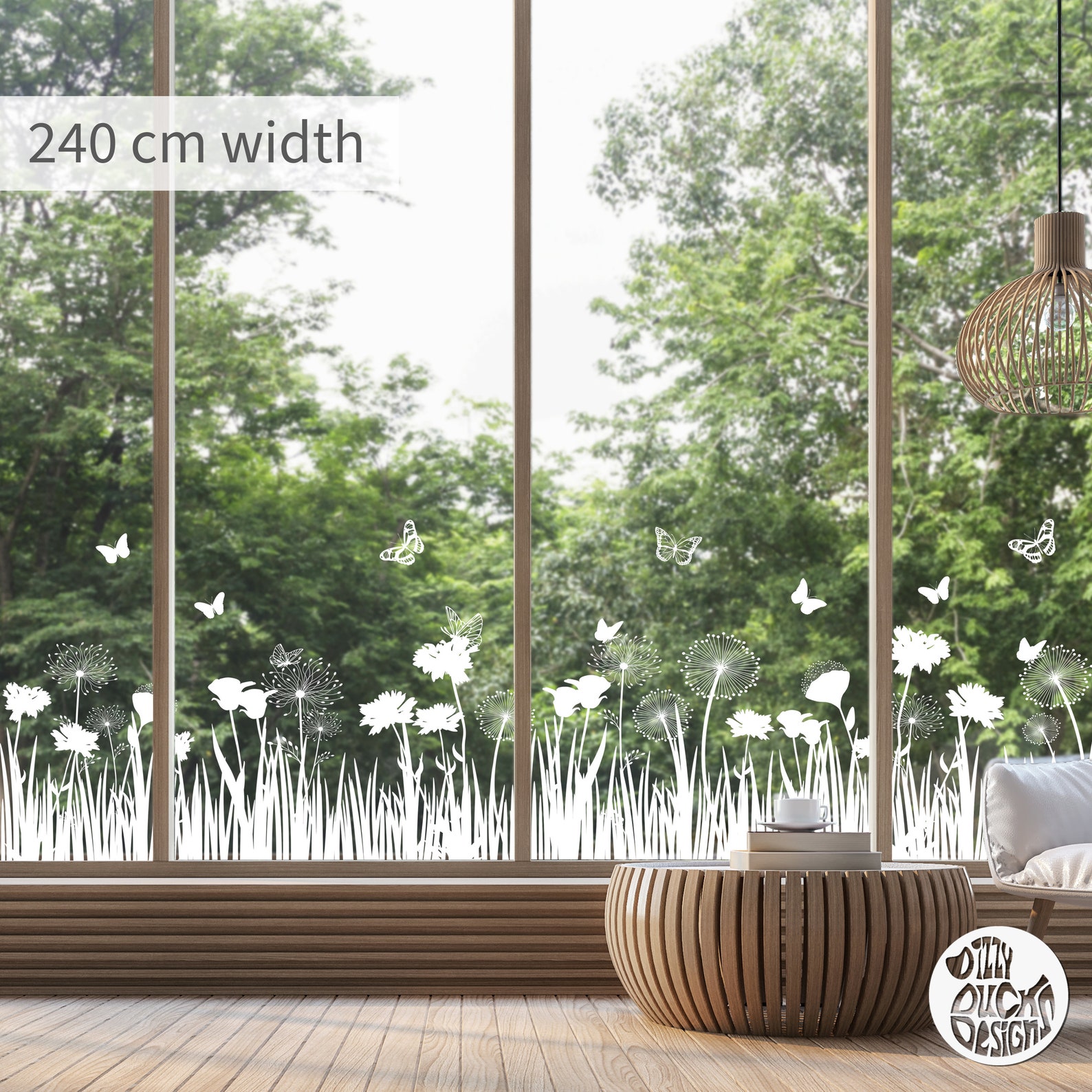 Spring Meadow Window Decal Summer Flower Grass Window - Etsy UK