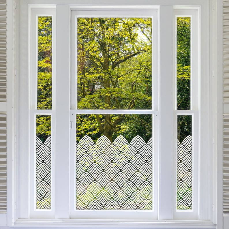 Dizzy Duck Art Deco Privacy Film Window Reusable Cling Vinyl Border ...