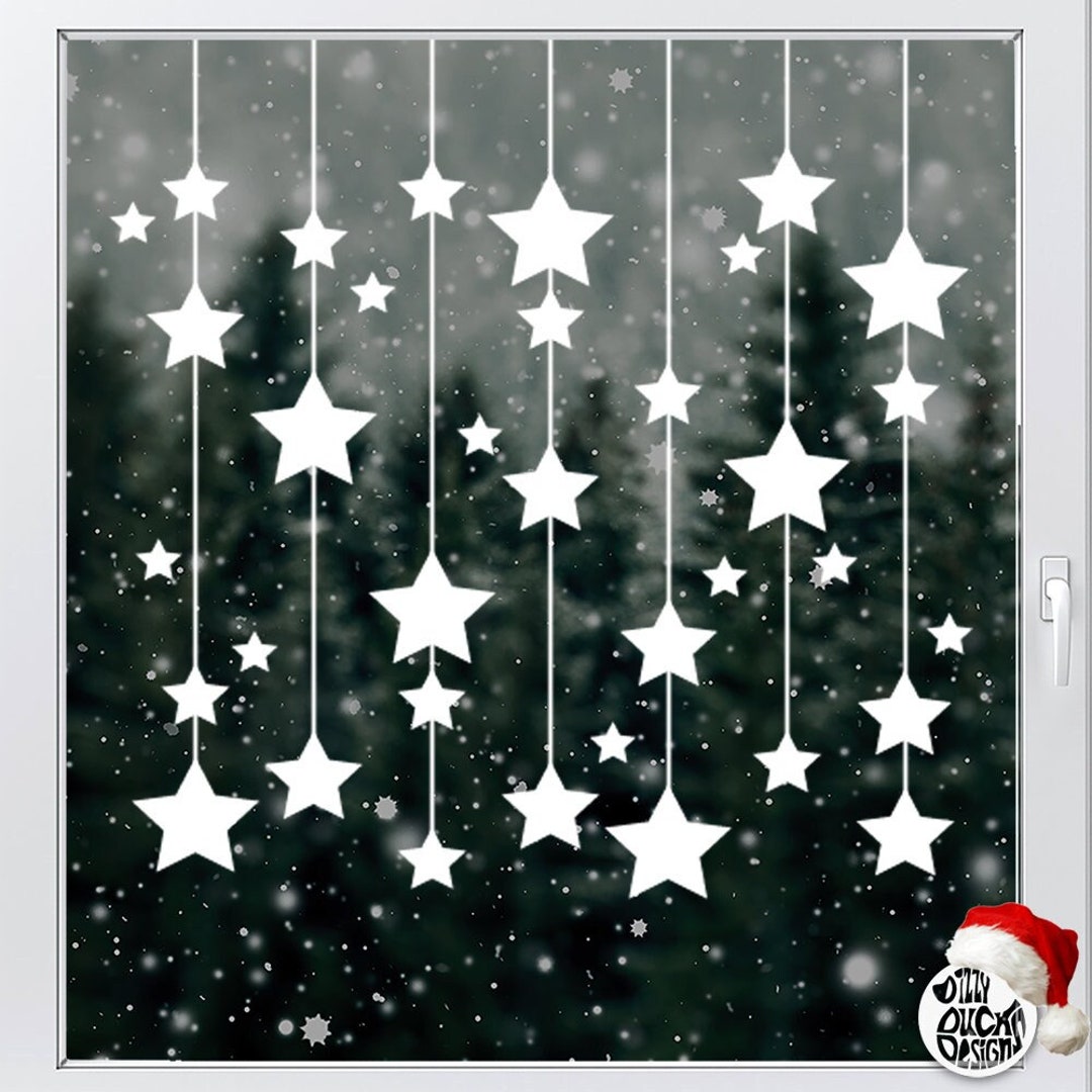 Star Christmas Bauble Window Vinyl Cling - Winter Window Stickers by ...