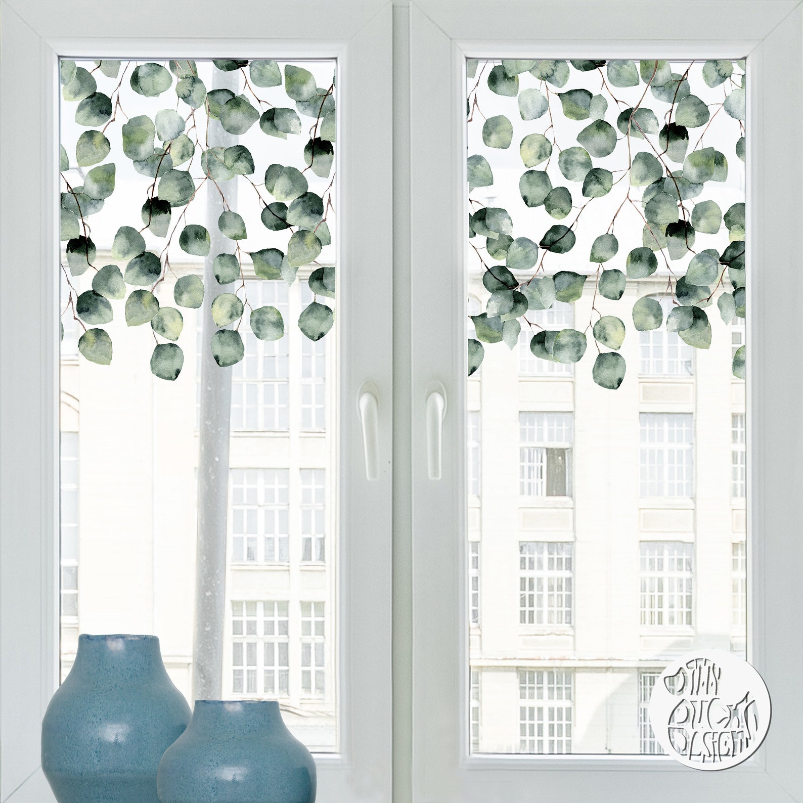 Eucalyptus Plant Window Decal Leaves Border Plant Window - Etsy