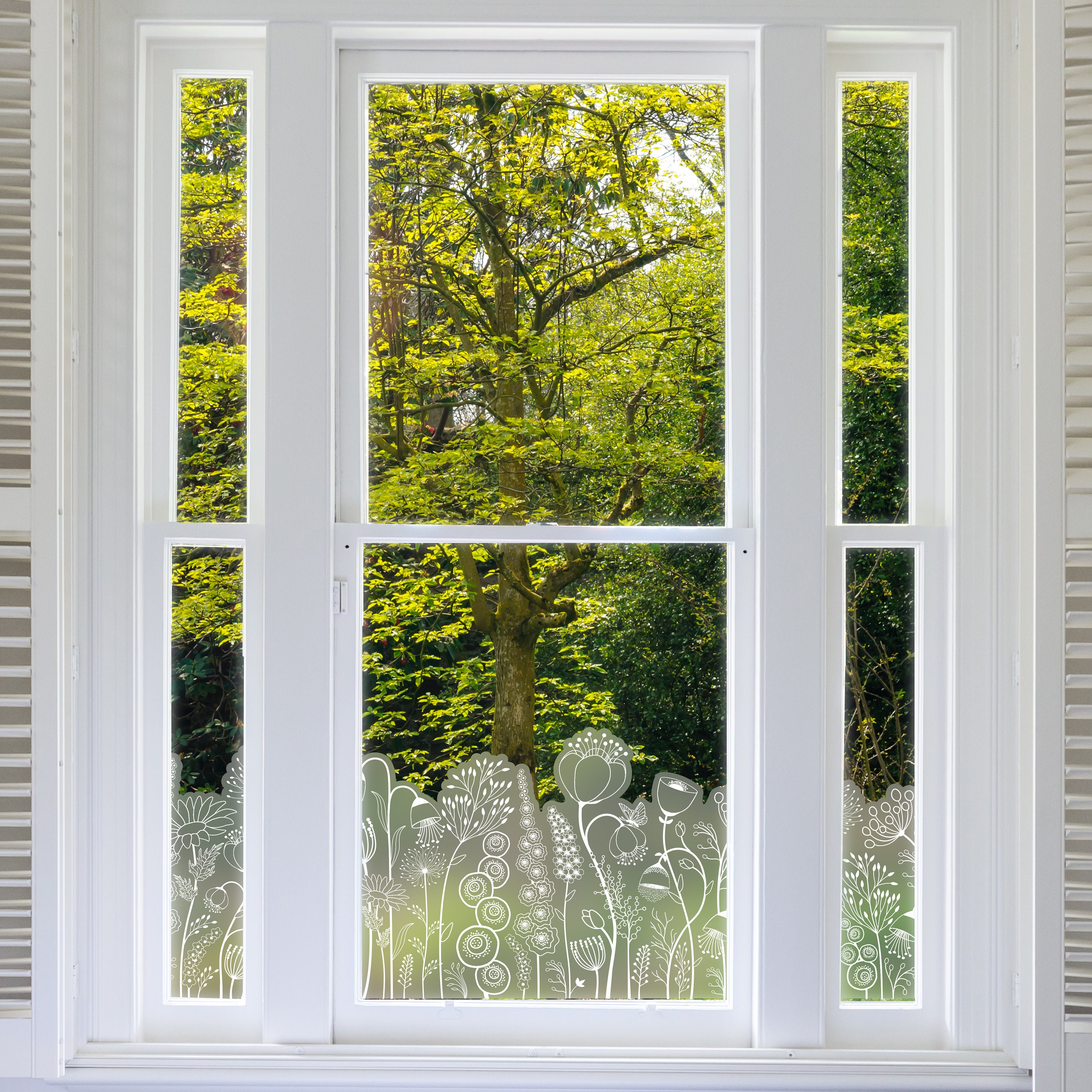 Floral Window Decal by Dizzy Duck Frosted Privacy Window - Etsy UK