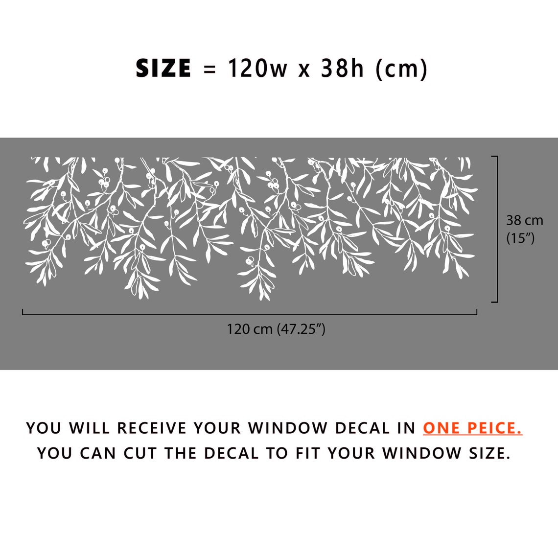 Leaves Trail Border Window Sticker Tree Branch Window Decal - Etsy