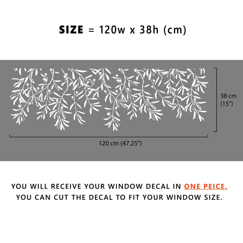 Leaves Trail Border Window Sticker Tree Branch Window Decal - Etsy