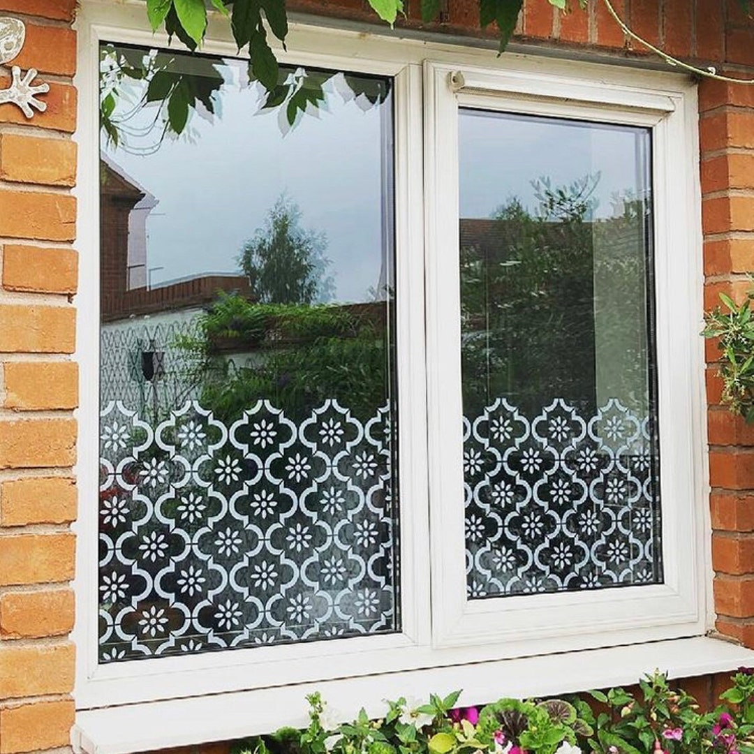 Moroccan Window Film Privacy Window Border Jannah Window Sticker Decal ...