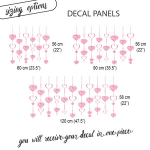 Pink Heart Window Decal for Business - Valentines Day Heart Bauble Shop ...