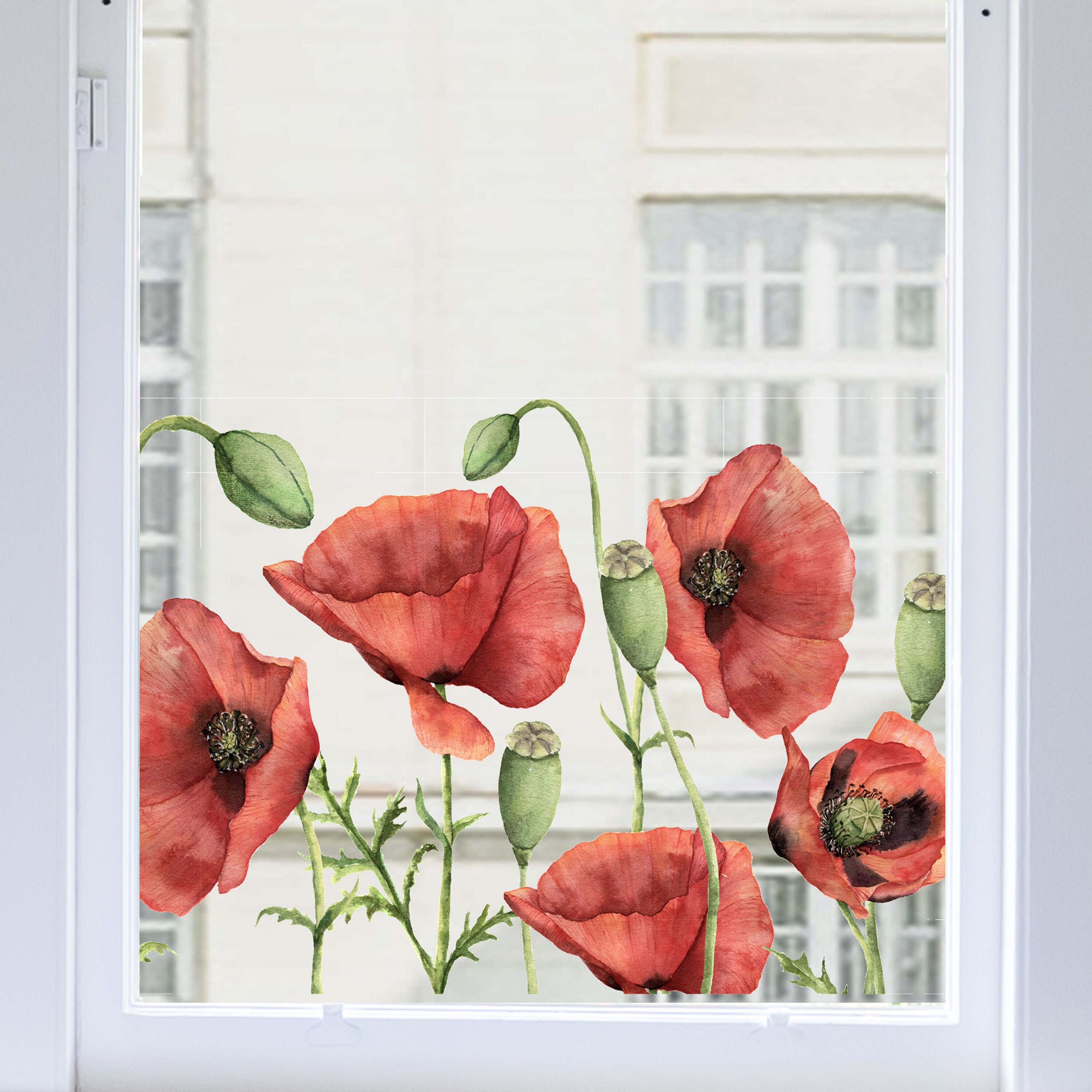 Recycled Window With Poppies Amazing Craft Ideas Sweet Inspiration