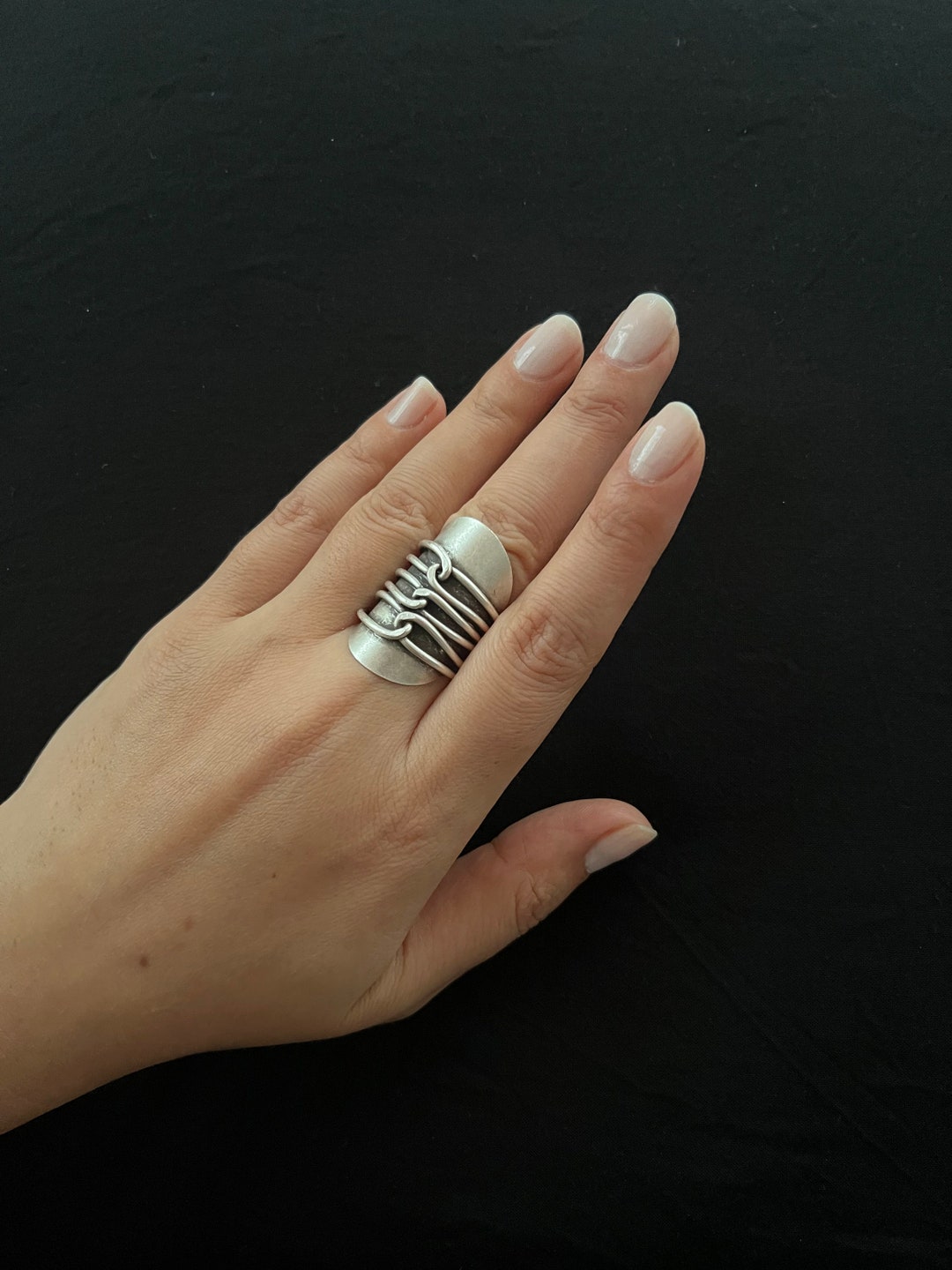 Brutalist Statement Ring, Bohemian Rings, Unique Rings, Gifts for Her ...