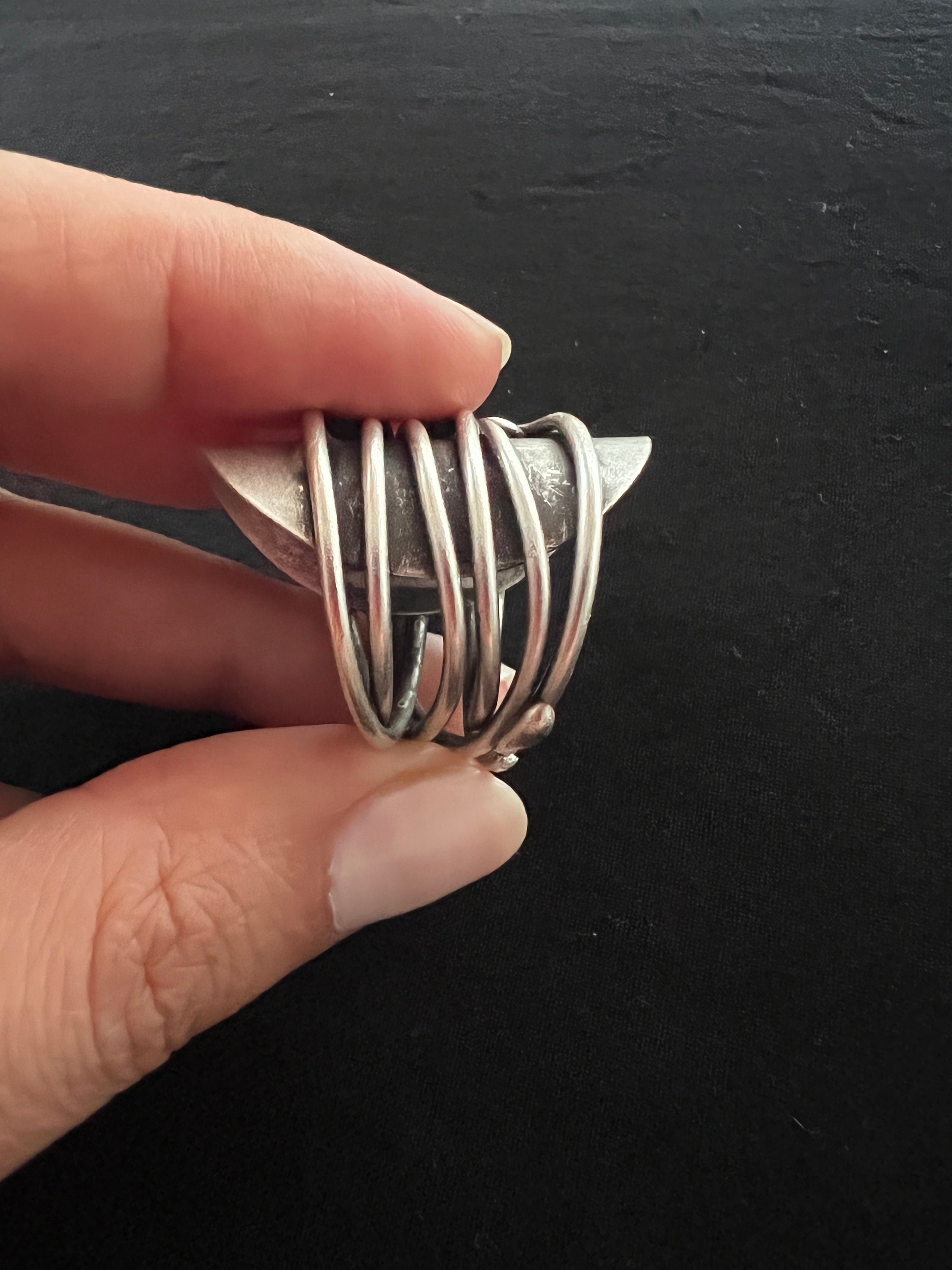 Brutalist Statement Ring, Bohemian Rings, Unique Rings, Gifts for Her ...