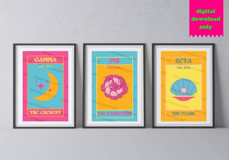 GAMMA PHI BETA | Posters Set of 3 *digital Download Only* (tarot ...
