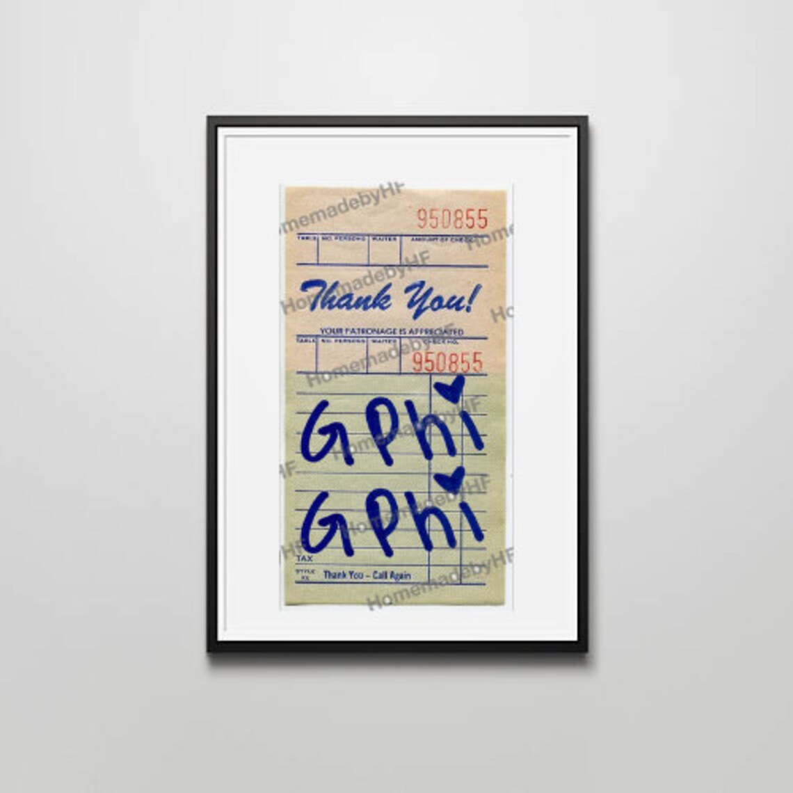 GAMMA PHI BETA | Poster *digital Download Only* ( Guest Check Inspired ...