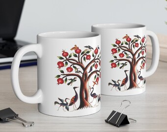 Mushroom Mug With Earth Tone Mushrooms, Forest Mushroom Coffee Mug ...