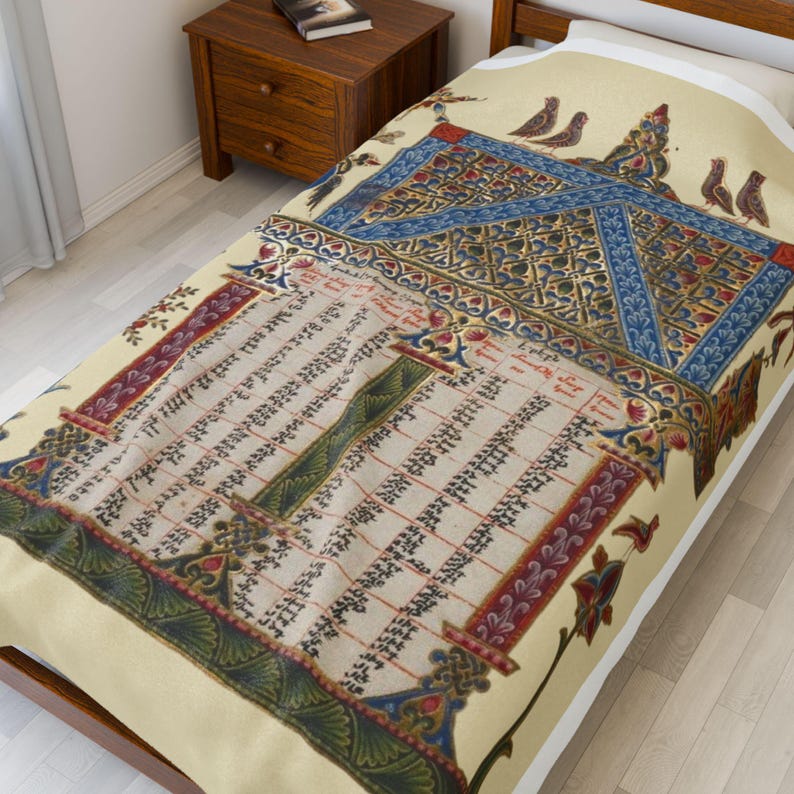 Armenian Illumination Bible Prayer Canon Velveteen Plush Blanket - Etsy