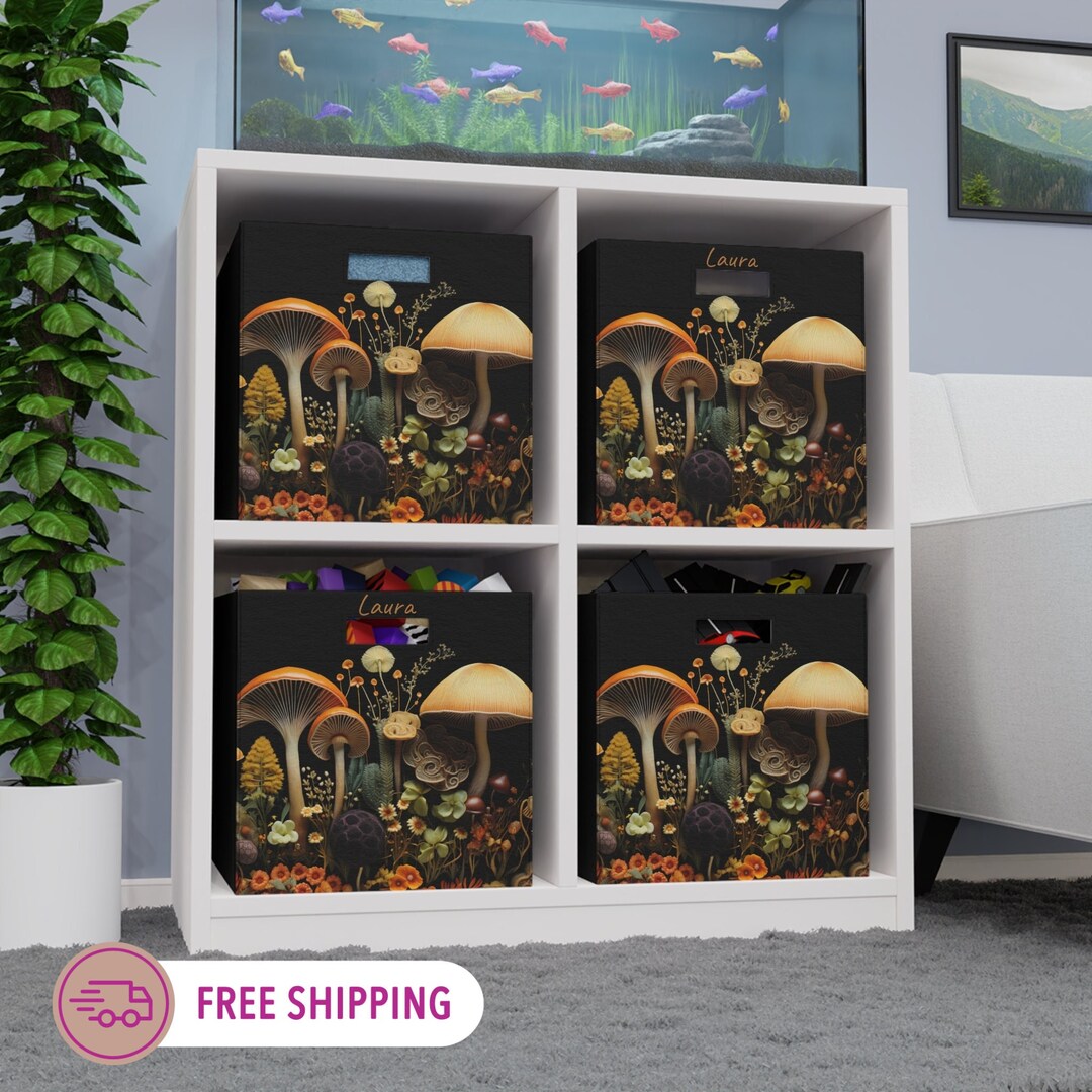 Mushroom Storage Box Personalized, Custom Nature-inspired Organizer ...