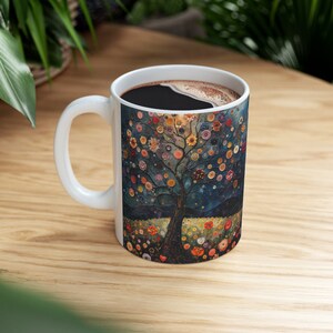 Cottagecore Coffee Cup Norse Tree Ceramic Mug Gardencore Drinkware ...