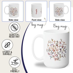 Personalized Armenian Birds Alphabet Coffee Mug Customizable Chai Tea ...