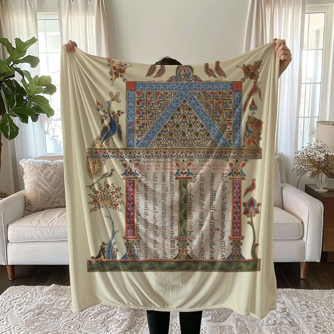Armenian Illumination Bible Prayer Canon Velveteen Plush Blanket - Etsy