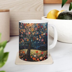 Cottagecore Coffee Cup Norse Tree Ceramic Mug Gardencore Drinkware ...