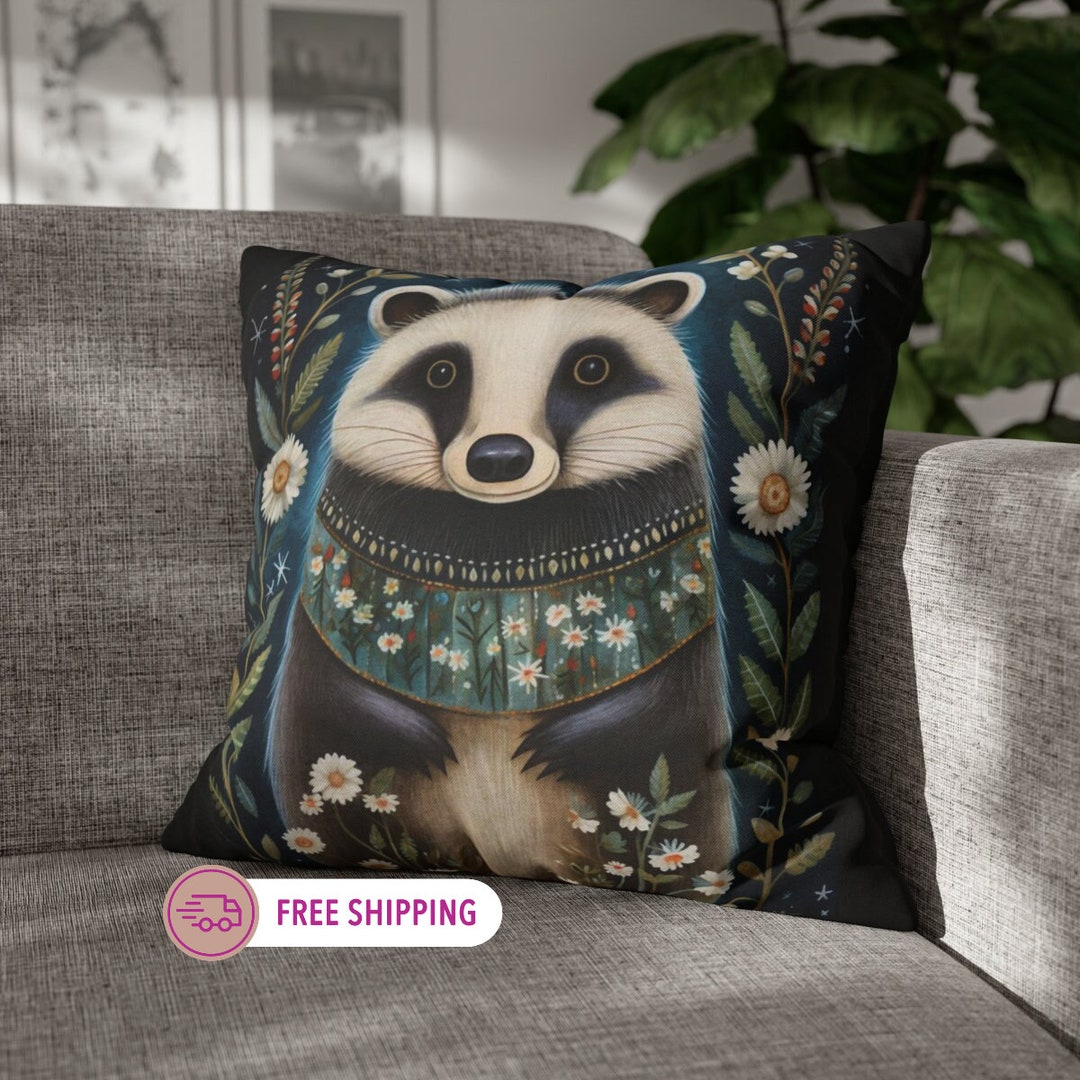 Norwegian Folk Art Double-sided Pillow Cover, Swedish Winter Gift ...