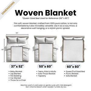 Kilim Design Cotton Woven Blanket, Turkish Pattern Picnic Throw ...