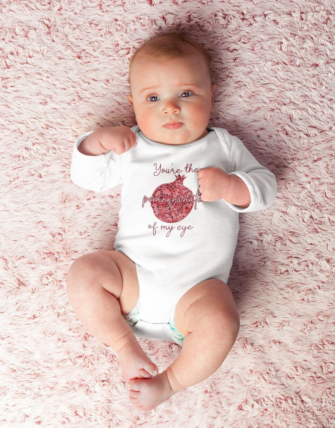 Baby Funny Bodysuit, Haykakan Pomegranate Baby Romper, Armenian Grenade ...