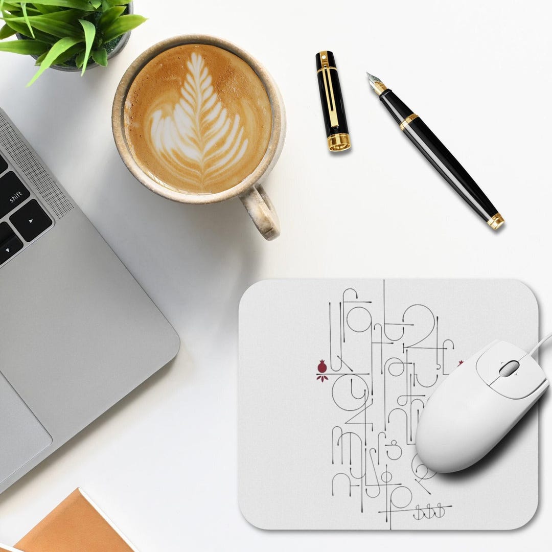 Armenian Modern Alphabet Mouse Pad, Stylish Haykakan Desk Accessory ...