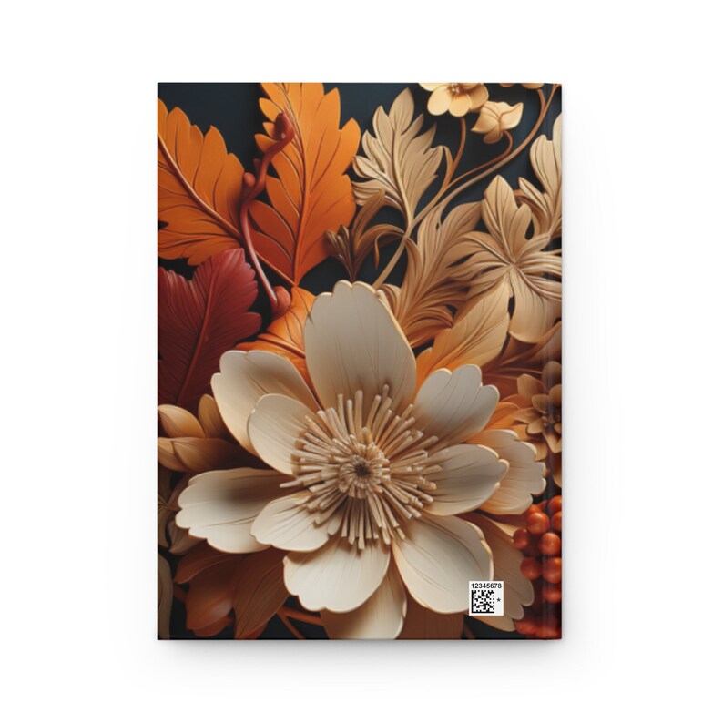 Fall Foliage Beauty Autumn Flowers Hardcover Notebook With Earth Toned ...