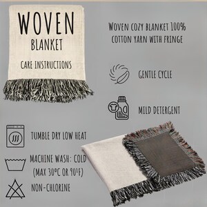 Woven Decorative Blanket, Middle-east Design Fringed, Oriental-inspired ...