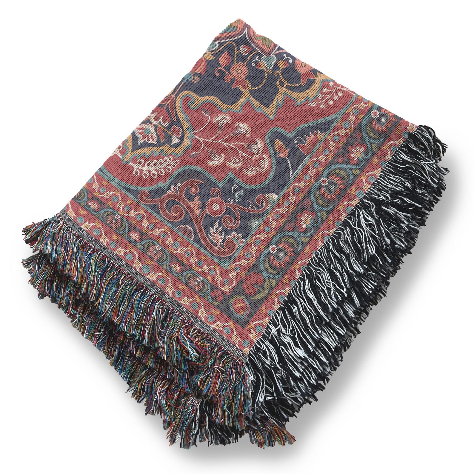 Oriental Design Cotton Throw Blanket, Oriental Pattern Picnic Throw ...