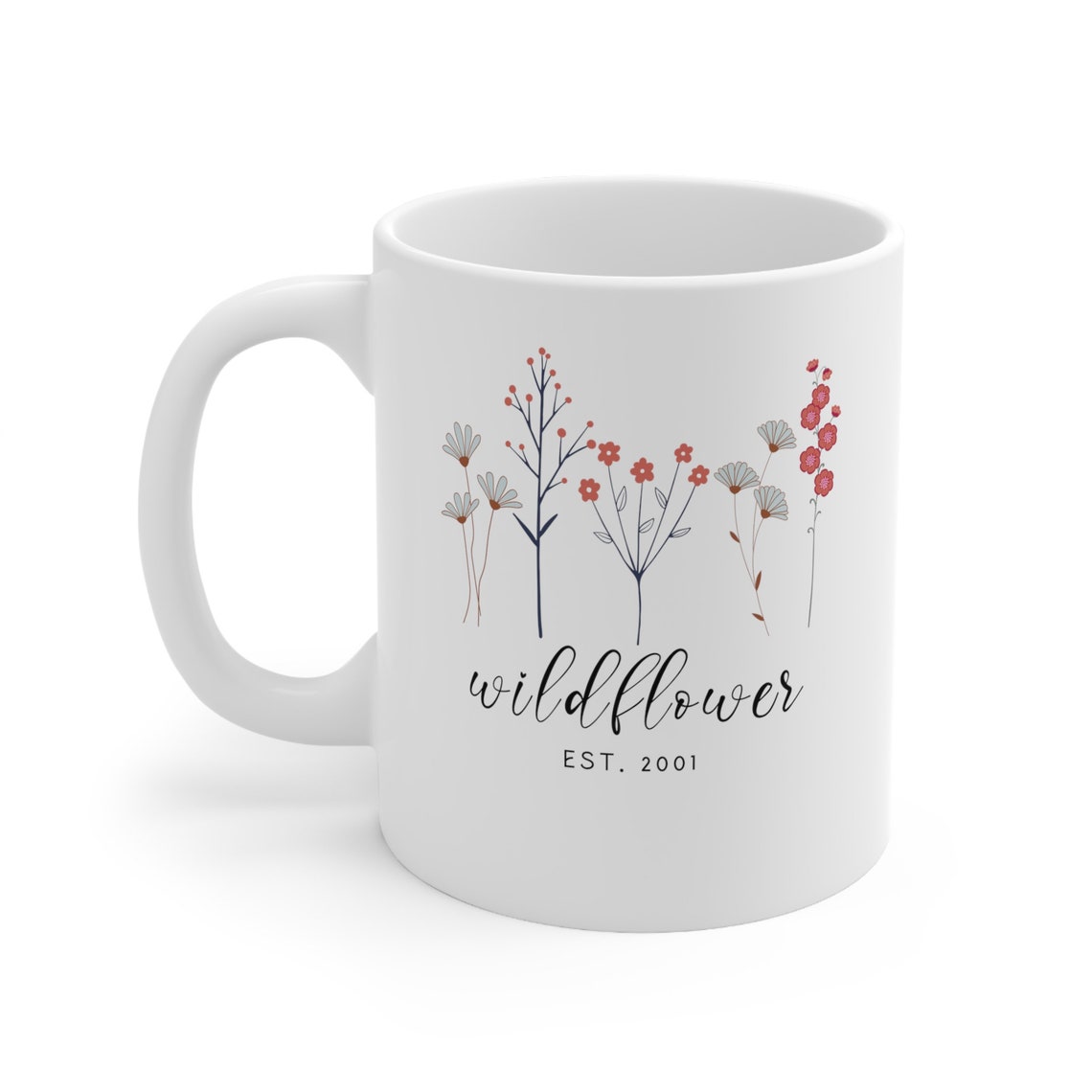 Custom Wild Flower Mug Personalized Wildflower Tea Cup Floral Coffee ...