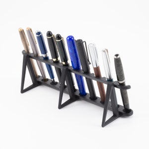 Vertical 10 Fountain Pen Display Stand - 3D Printed Storage for Pens ...
