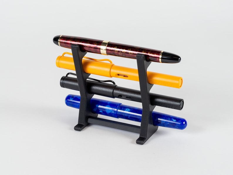 4 Fountain Pen Display Stand - 3D Printed Horizontal Storage for Pens ...