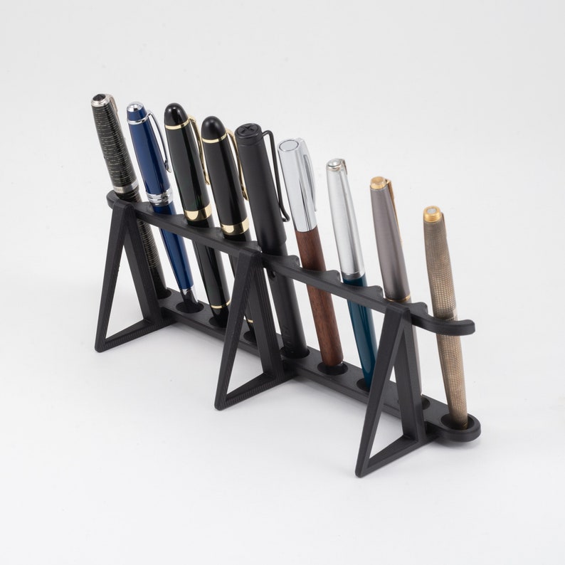 Vertical 9 Fountain Pen Display Stand - 3D Printed Storage for Pens ...