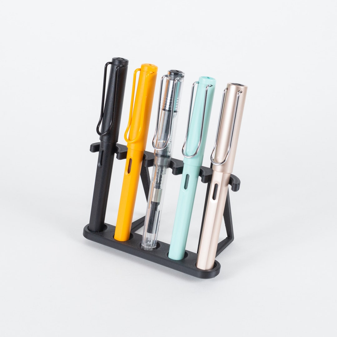 Vertical 5 Fountain Pen Display Stand - 3D Printed Storage for Pens ...