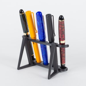 Curved Vertical 5 Fountain Pen Display Stand - 3D Printed Storage for ...