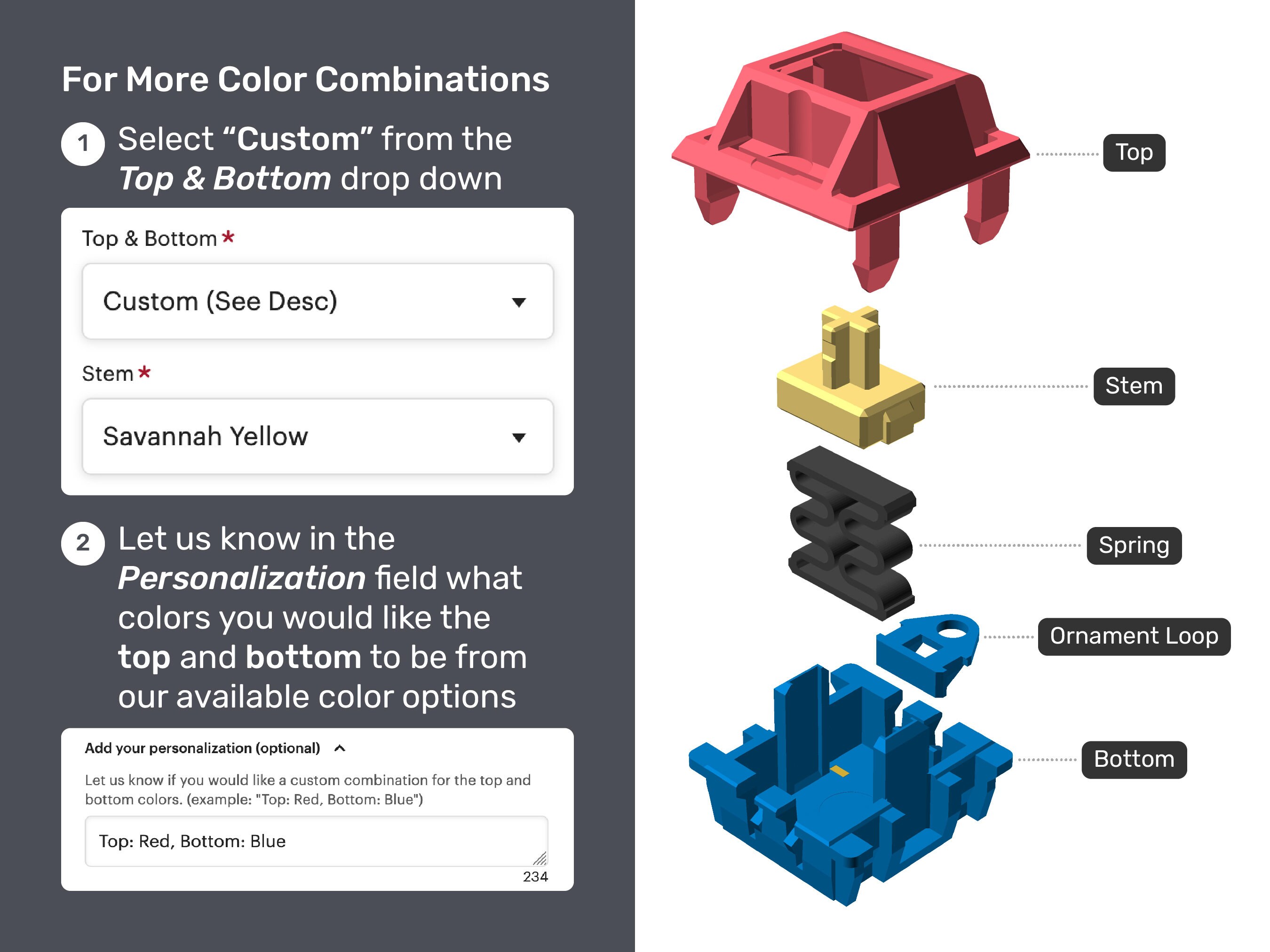 Mechanical Keyboard Switch 3D Printed Desk Toy & Ornament - Etsy Canada