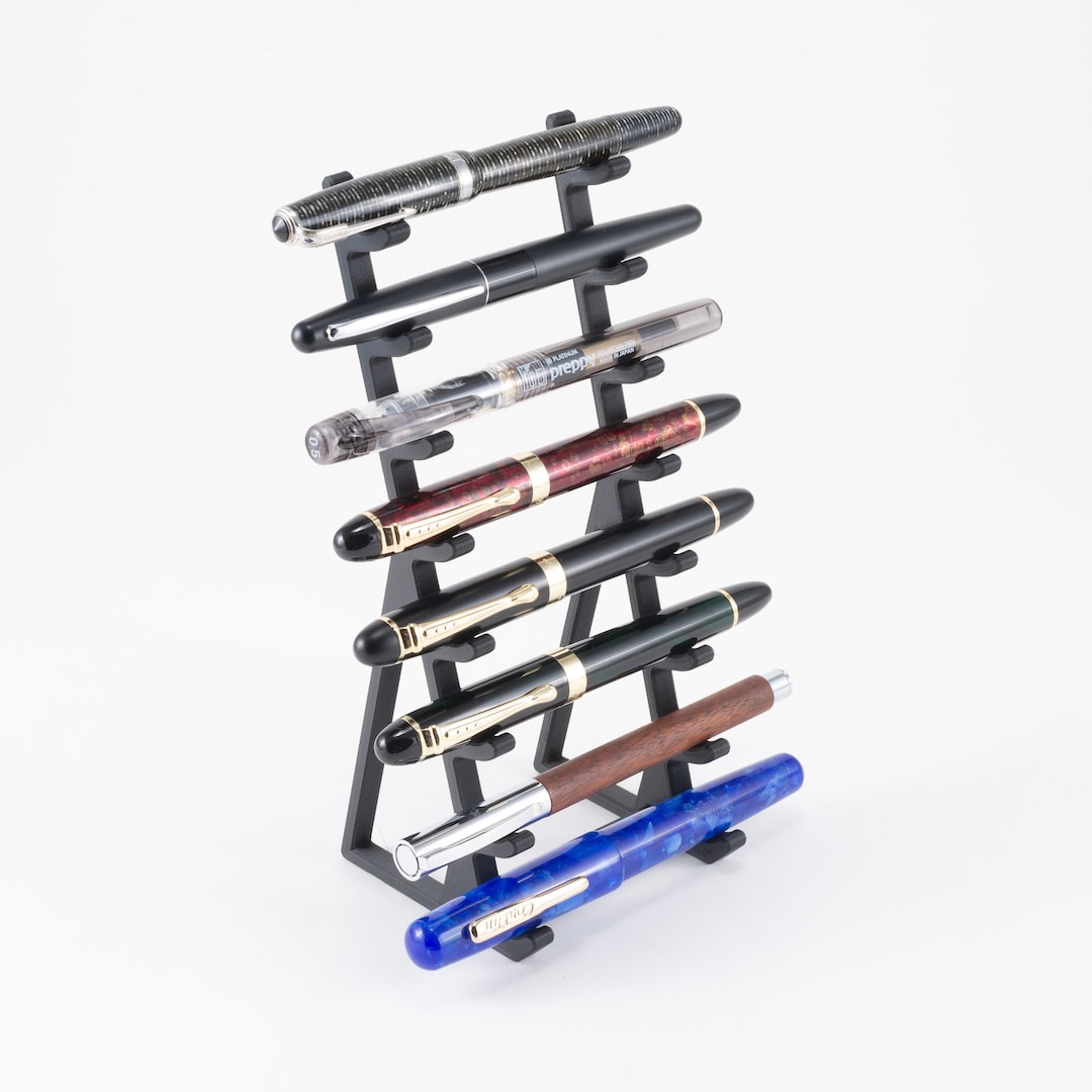 8 Fountain Pen Display Stand - 3D Printed Horizontal Storage for Pens ...