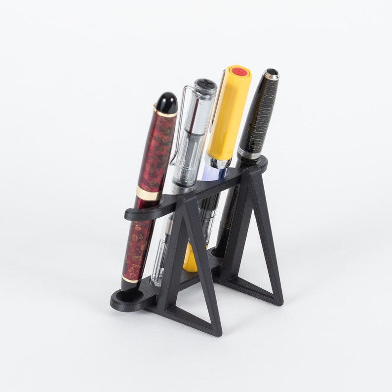 Vertical 4 Fountain Pen Display Stand - 3D Printed Storage for Pens ...