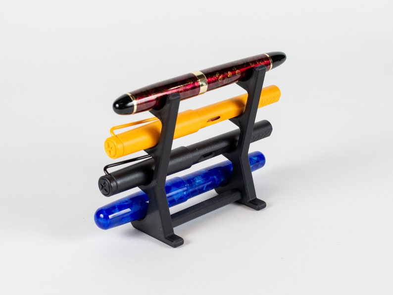4 Fountain Pen Display Stand - 3D Printed Horizontal Storage for Pens ...