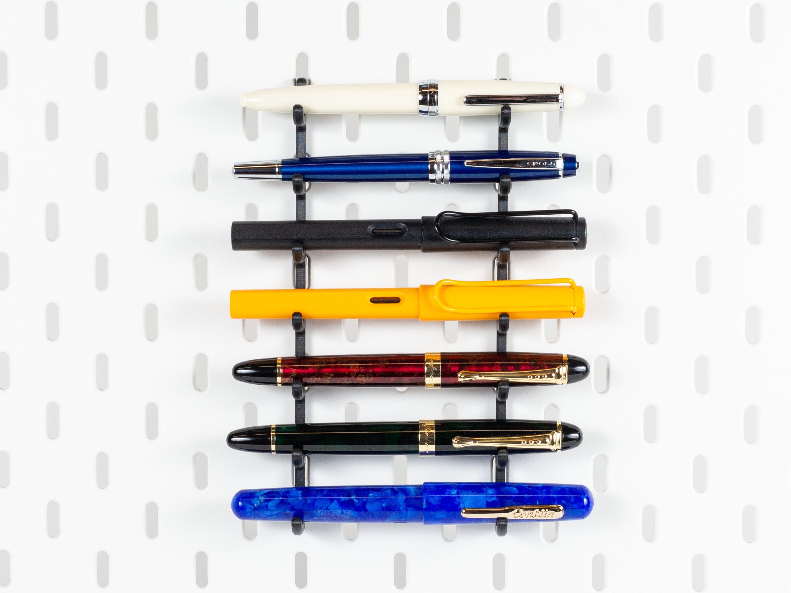 7 Fountain Pen Display for IKEA Skadis Pegboard 3D Printed Storage for ...