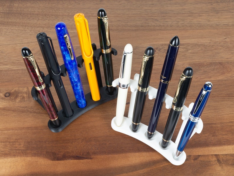 Curved Vertical 5 Fountain Pen Display Stand 3D Printed - Etsy