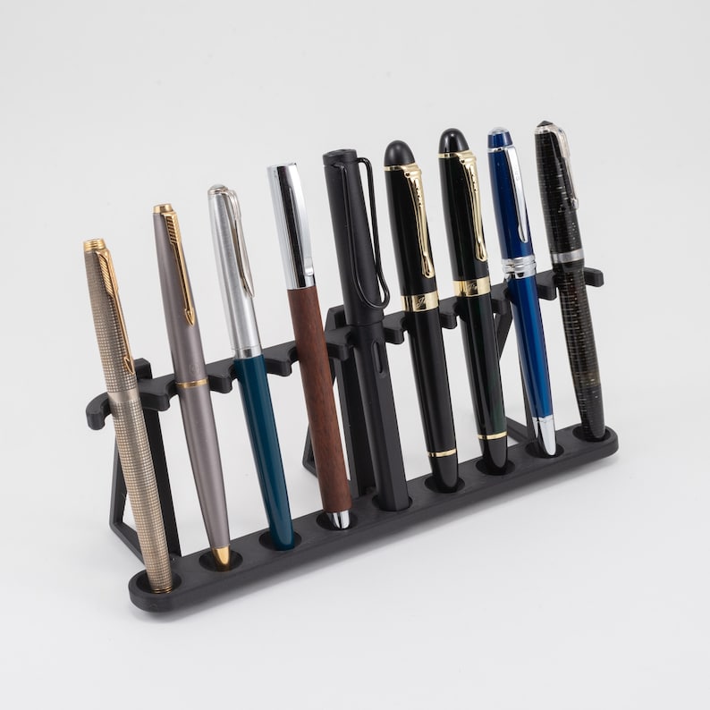Vertical 9 Fountain Pen Display Stand 3D Printed Storage for Pens ...
