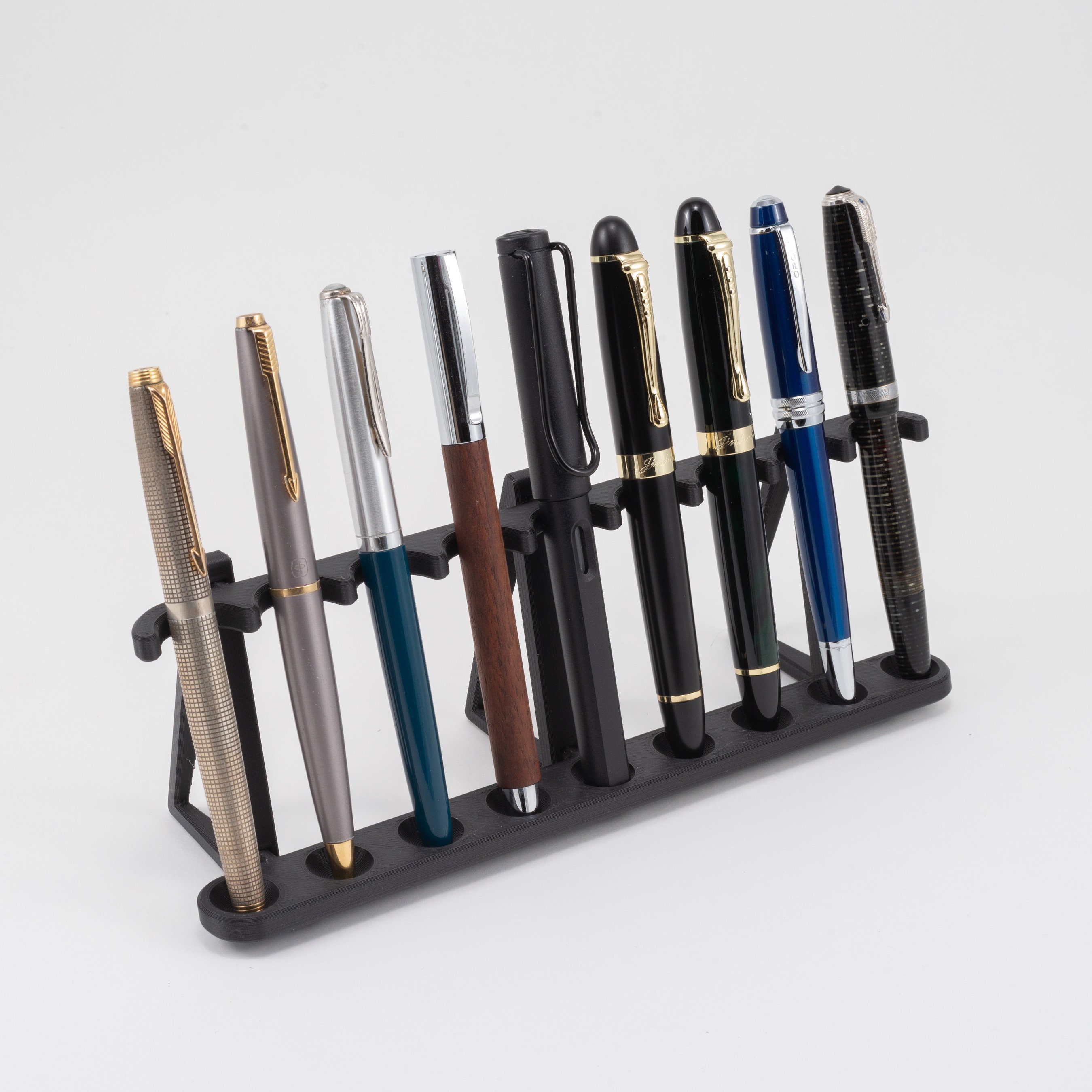 Vertical 9 Fountain Pen Display Stand - 3D Printed Storage for Pens ...