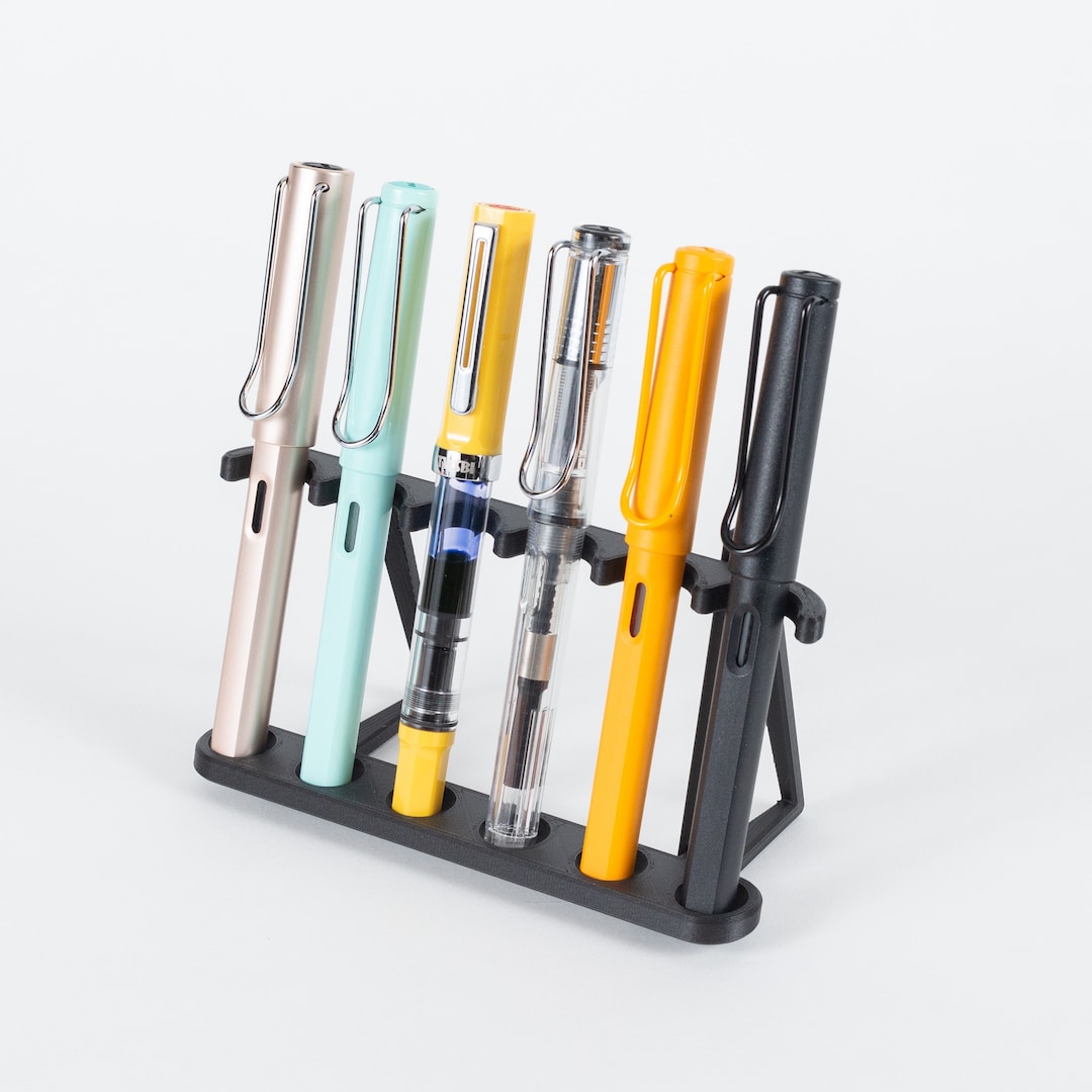 Vertical 6 Fountain Pen Display Stand - 3D Printed Storage for Pens ...