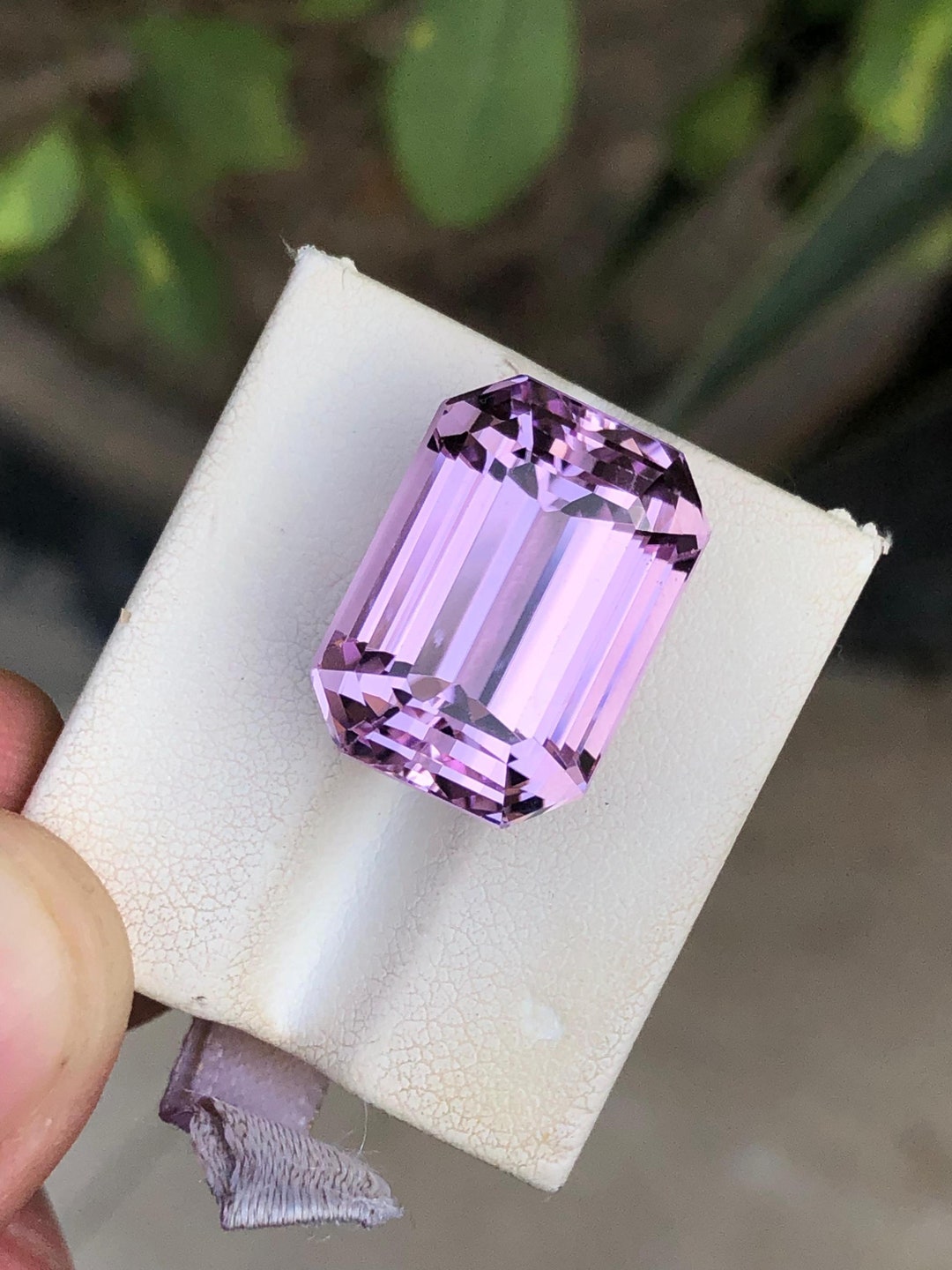 Light Lavender Kunzite Stone, Faceted Emerald Cut, 26.35 CTS, Loose ...