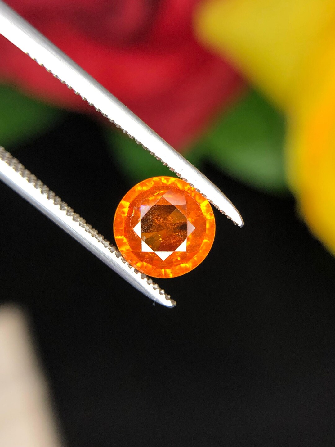 1.85 Carat Spessartine Garnet Gemstone | Vibrant Reddish Orange Hue | 7 ...